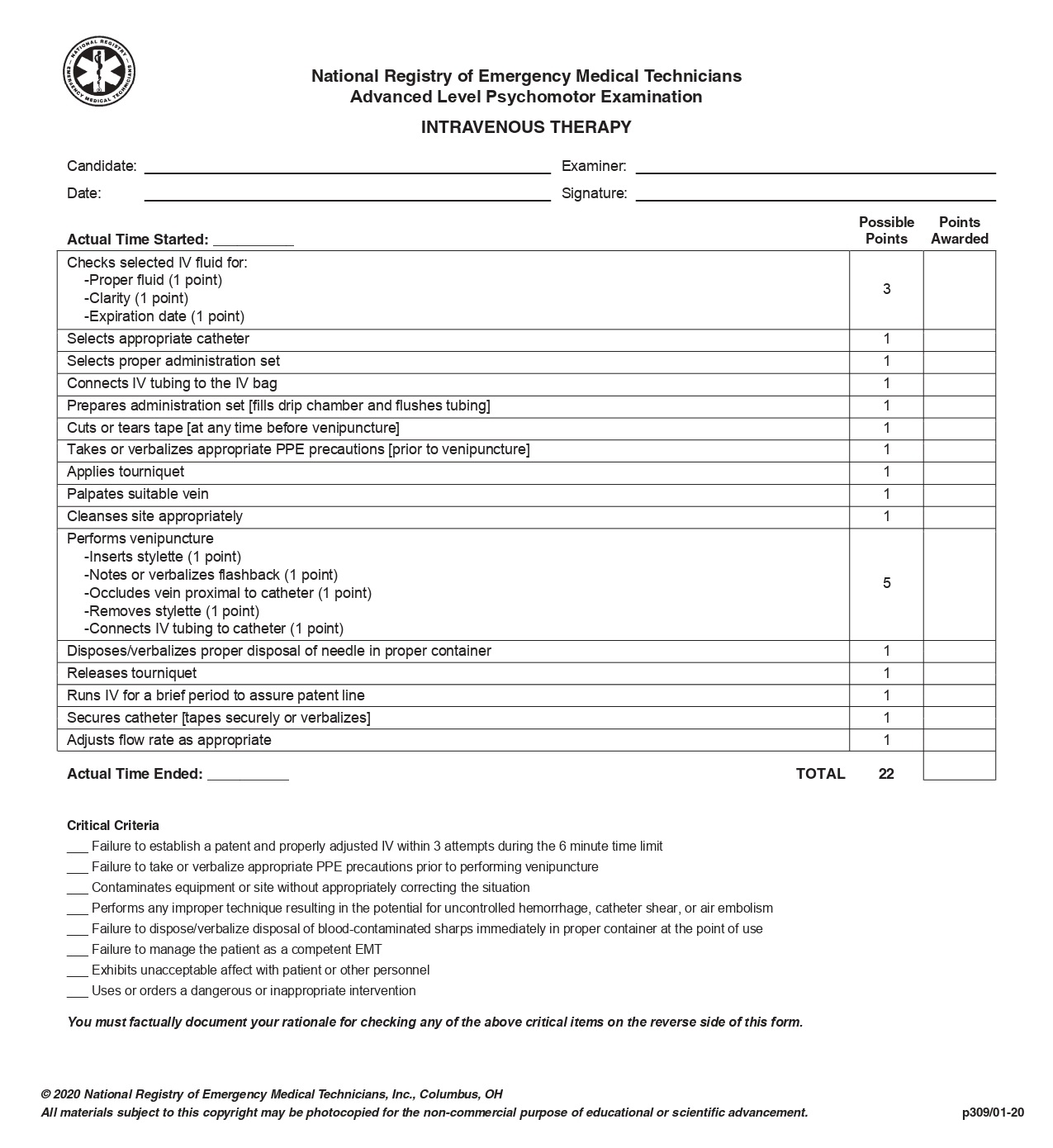 Psychomotor Testing – AEMT (Advanced EMT) – Medic Minute