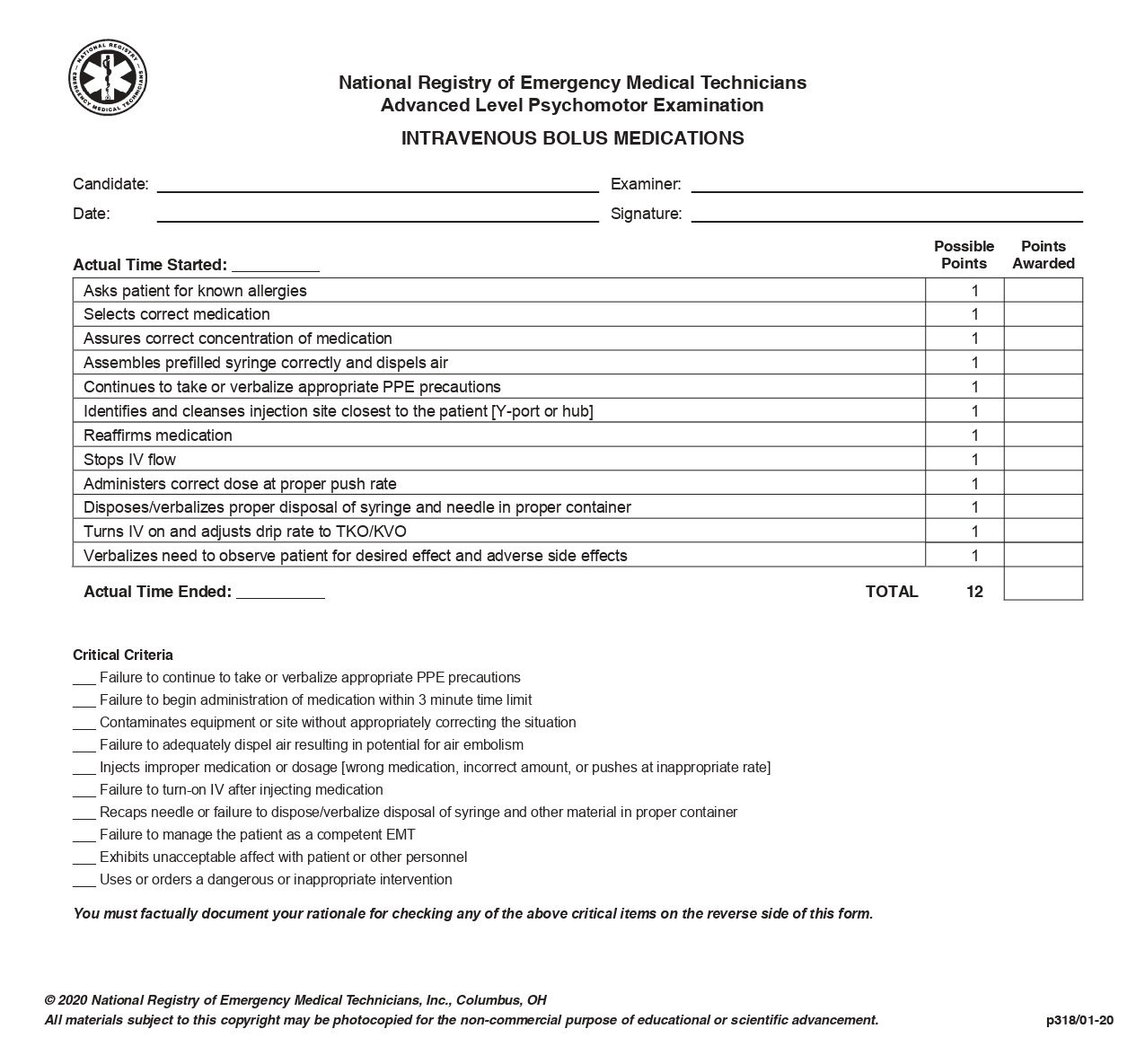 Psychomotor Testing – AEMT (Advanced EMT) – Medic Minute