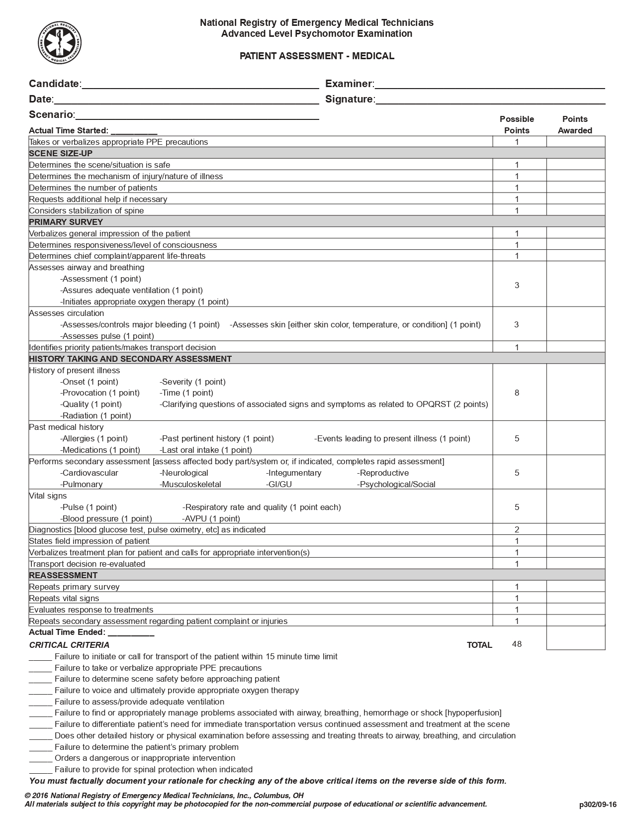 Psychomotor Testing – AEMT (Advanced EMT) – Medic Minute
