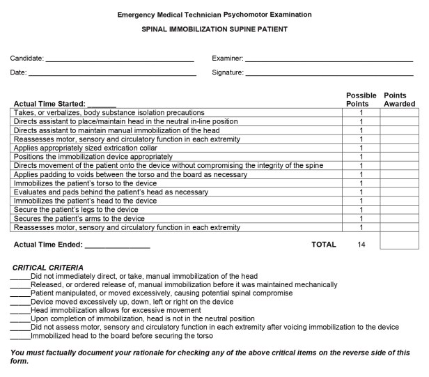 Psychomotor Testing – AEMT (Advanced EMT) – Medic Minute