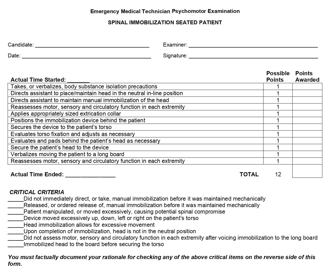 Psychomotor Testing – AEMT (Advanced EMT) – Medic Minute